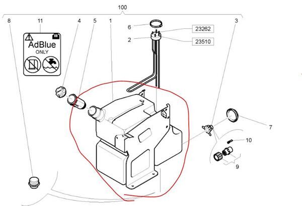 7482139601 AdBlue rezervoar za Renault Midlum kamiona