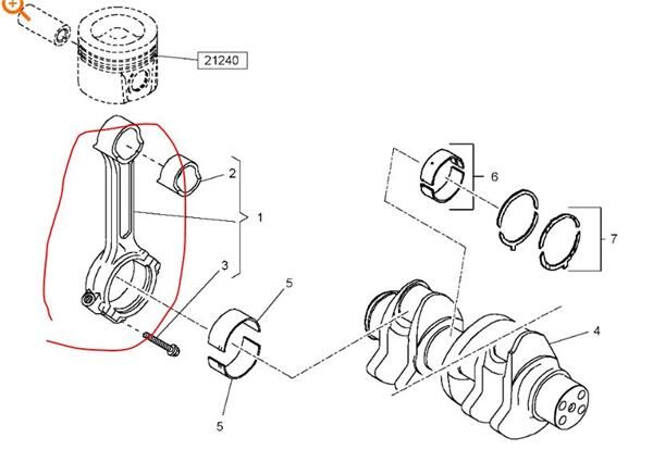 20060520130 klipnjača za Renault Midlum kamiona