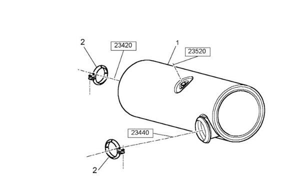 5657090 prigušivač za Renault Midlum kamiona