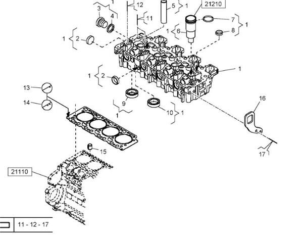 7421545709 glava cilindra za Renault Midlum kamiona