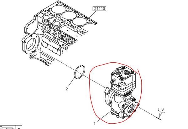 106978 pneumatski kompresor za Renault Midlum kamiona