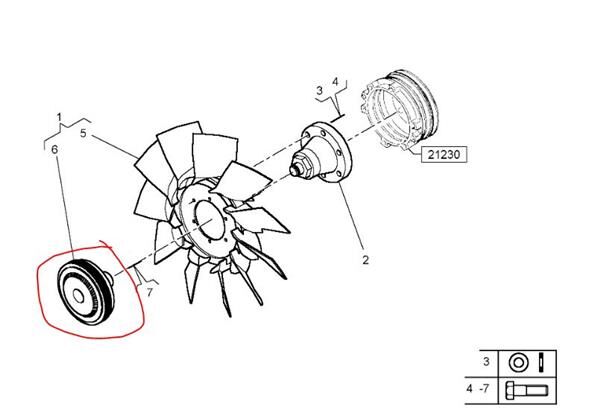 7420923587 ventilator hladnjaka za Renault Midlum kamiona