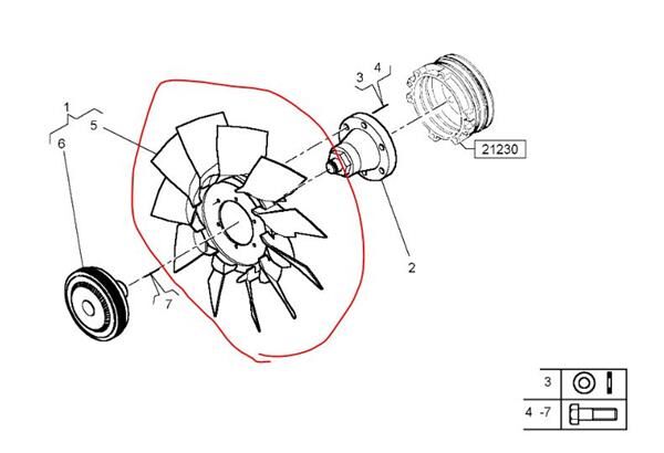 5010619626 ventilator hladnjaka za Renault Midlum kamiona