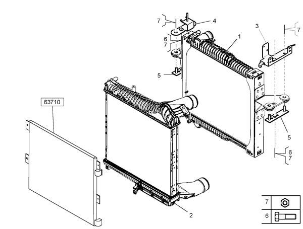 CR820000P radijator za hlađenje motora za Renault Midlum kamiona