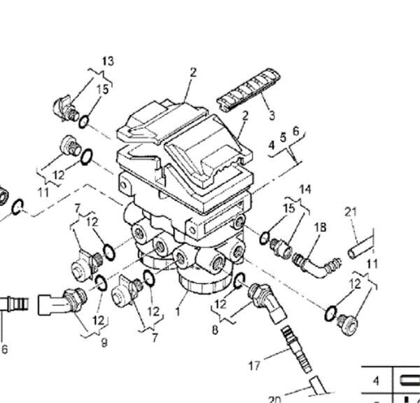 5010457558 glavni kocioni ventil za Renault Magnum E-Tech 2000 -> kamiona