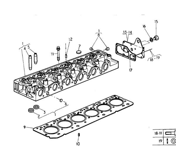 5001854737 glava cilindra za Renault Midliner kamiona