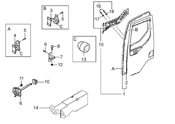5600464823 vrata za Renault Premium kamiona
