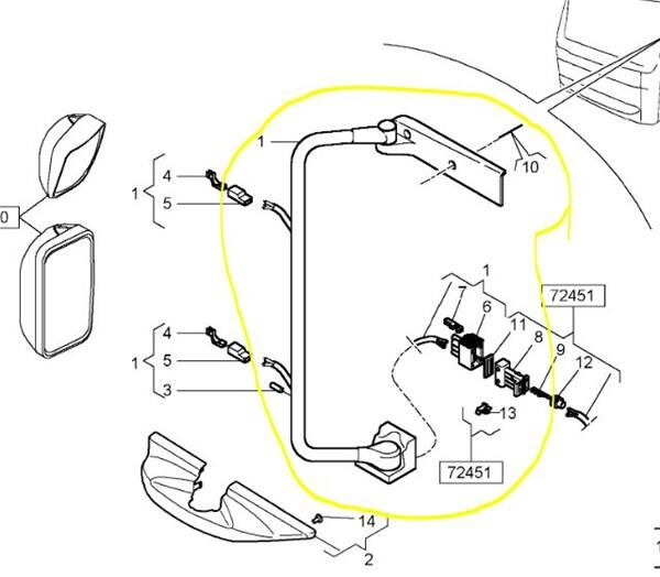 7420862795 retrovizor za Renault Midlum kamiona