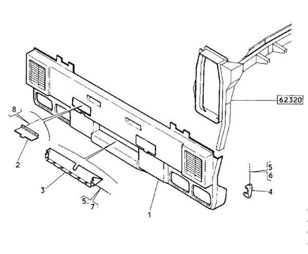 5010370638 branik za Renault Magnum kamiona