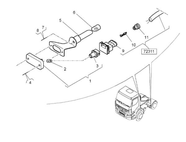 7484538758 poziciono svetlo za Renault Premium tegljača