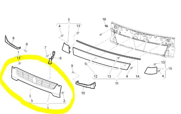 5001871697 rešetka hladnjaka za Renault Maxity kamiona