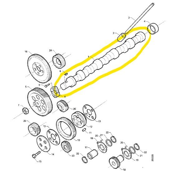 374897 bregasta osovina za Scania 144 C kamiona