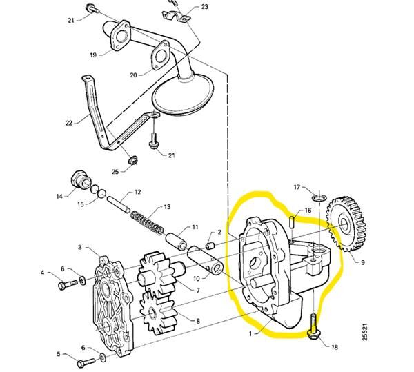 1370254 pumpa za ulje za Scania 144 C kamiona