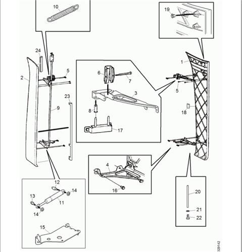 1532453 spojler za Scania Serie 4 (P/R 144 L)(1996->) kamiona
