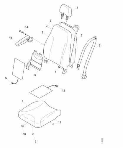 1461063 sedište za Scania SCANIA P94 kamiona