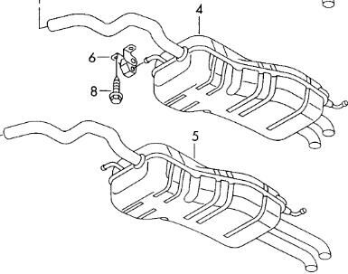 AU03153 prigušivač za Volkswagen Golf IV Variant (1J5)(1999->) kamiona