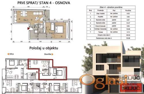 TELEP, 55m2, Dvoiposoban sa pdv