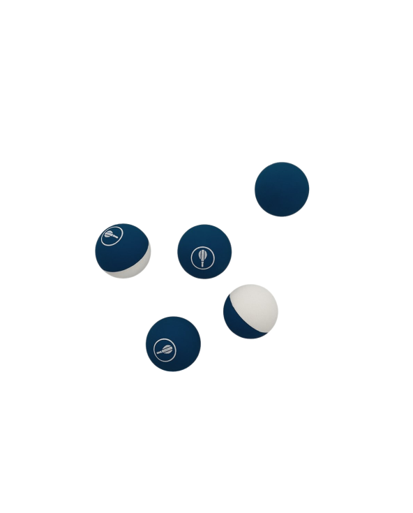 5 Bat Balls Navy & White