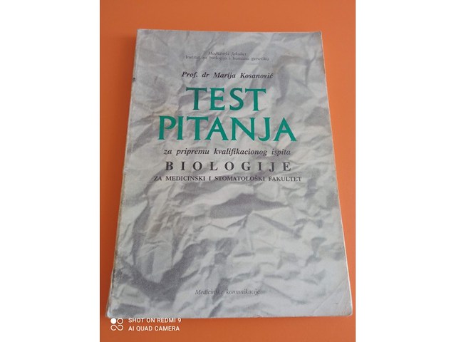 Marija Kosanović - Test pitanja iz biologije +