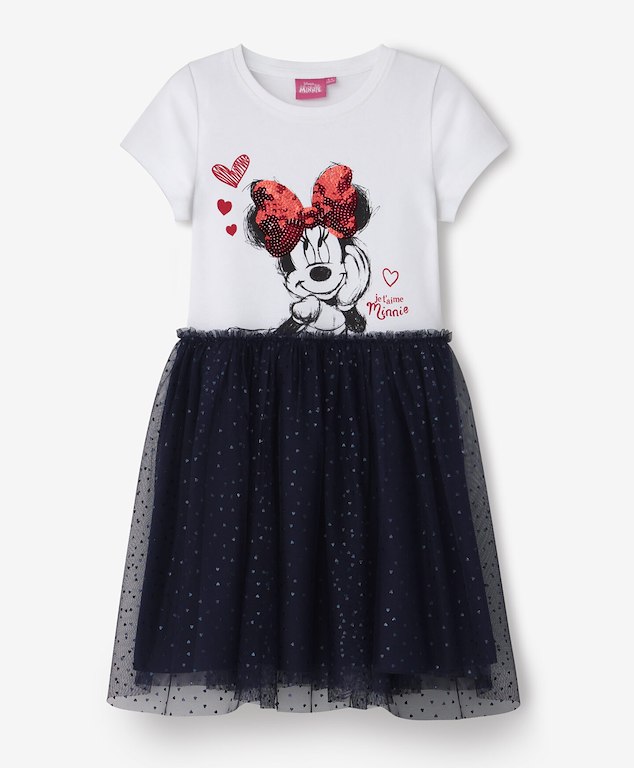 Haljina za devojčice sa licenciranim printom Minnie Mouse