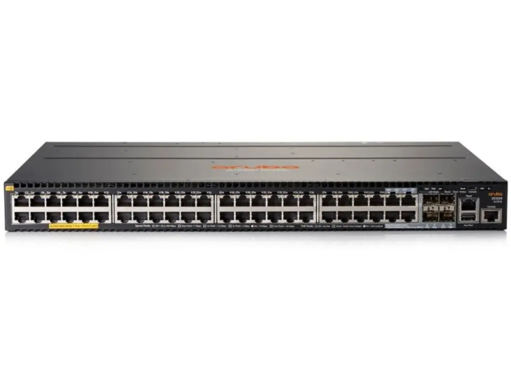 Aruba Switch 2930F, 48G PoE+, 4SFP, 740 W, Crni
