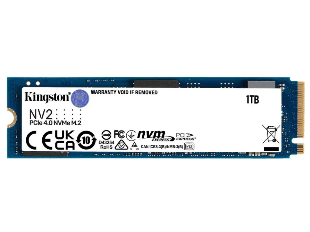 Kingston SSD 1000GB, Interni, M.2, NVMe, Crna