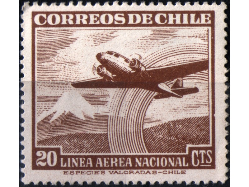 kt668z 1950-4 Chile Mi448 ** 1od10
