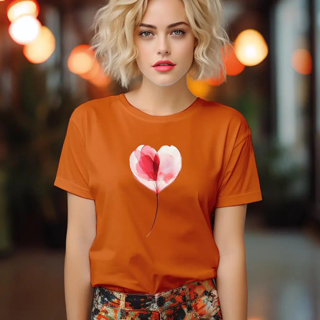 Camiseta Majica sa štampanim printom Cam 874, Ženska, Narandžasta