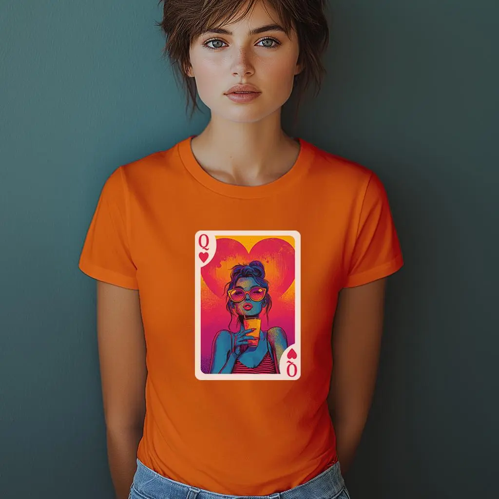 Camiseta Majica sa štampanim printom Cam 916A, Ženska, Narandžasta