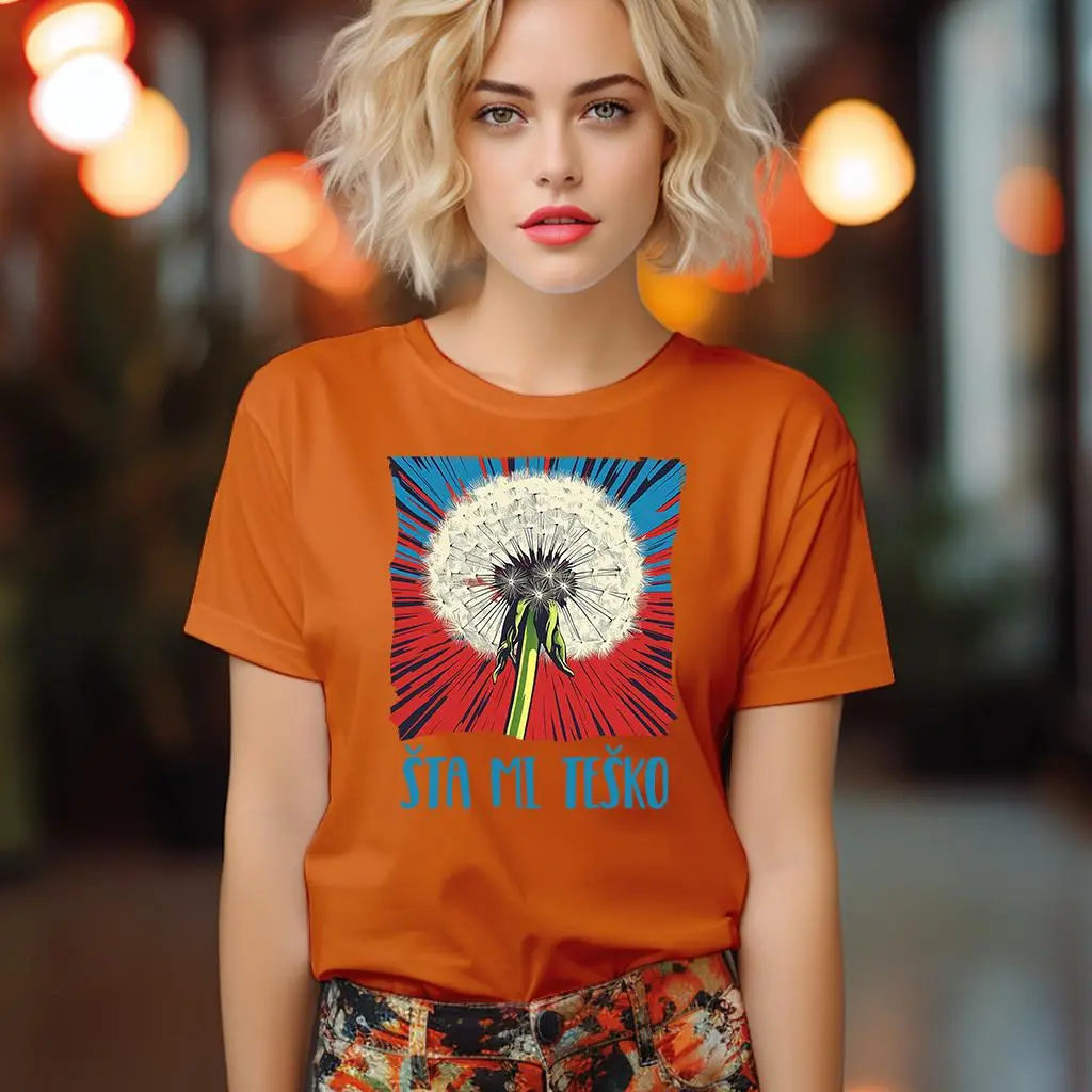 Camiseta Majica sa štampanim printom Cam 965A, Ženska, Narandžasta