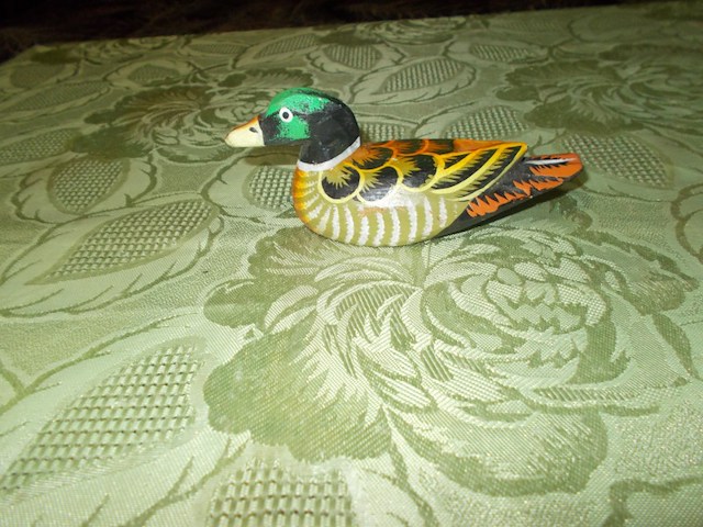 Stara drvena figurica - Patka - 14x6x5 cm - 2
