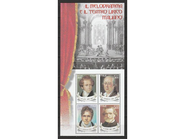 Italy, Italija - 2001 - Opera - MNH