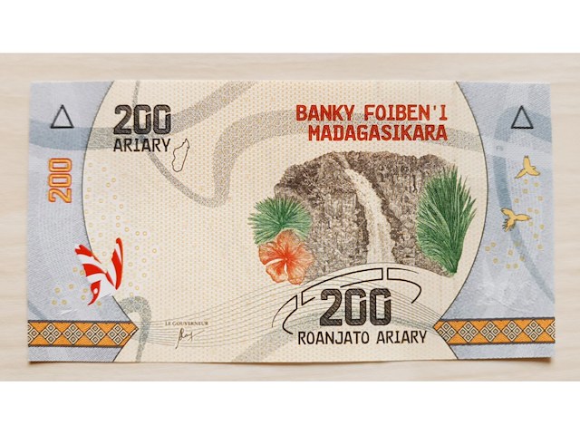 Madagascar 200 ariary .Unc , 2017 godina