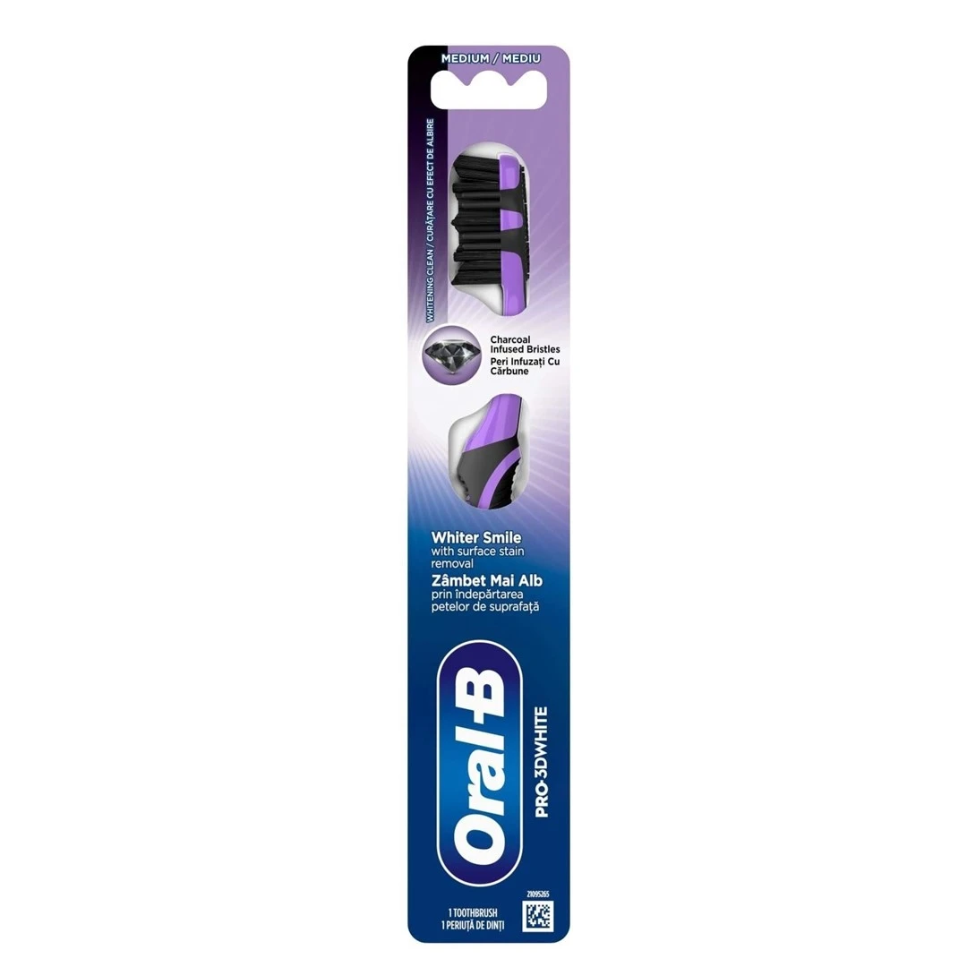 ORAL B ČETKICA PRO 3D WHITE CHARCOAL MEDIUM