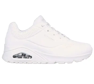 Skechers Ženske patike Uno - Stand On Air, 73690-W, Bele
