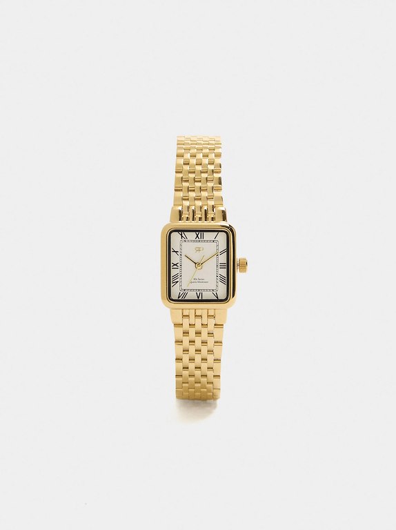 RECTANGULAR WATCH WITH STAINLESS STEEL BRACELET