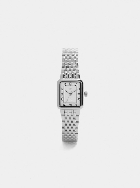 RECTANGULAR WATCH WITH STAINLESS STEEL BRACELET