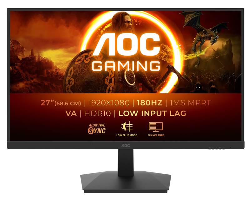 Monitor 27 AOC 27G15N2, FHD, Fast VA, 1ms, Adaptive Sync, 180Hz, gamingID: EK000722402