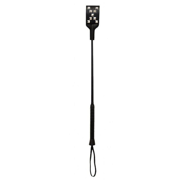 GP Riding crop with metal XO studs