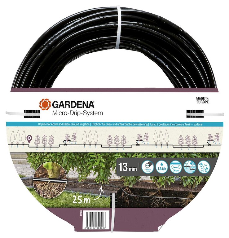 Gardena Kap po kap crevo za navodnjavanje 1,6 l/h 1/2"(13mm) 15m GA 13503-20ID EK000723249