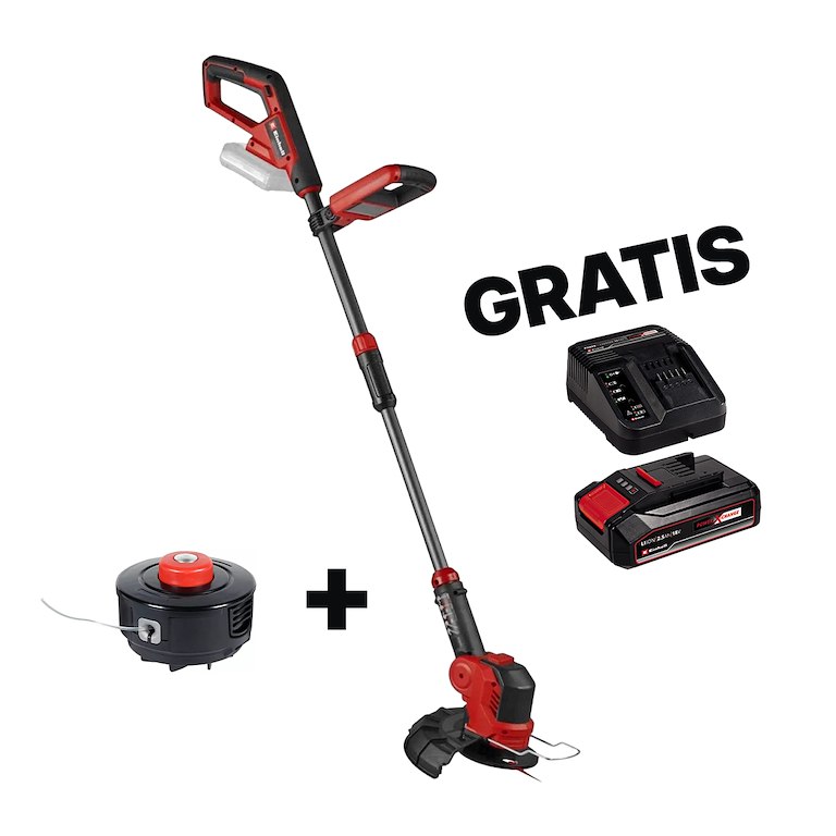 Set Einhell Akumulatorski trimer za travu GE-CT 18/25 Li-Solo + Glava za trimer GE-CT 18/25 Li - Starter kit Power X-Change 18V 2,5 Ah gratisID EK000717670