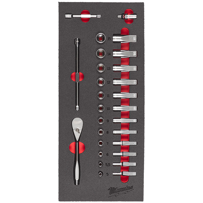 Milwaukee set nasadnih ključeva 1/4" 28/1 u penastom moduluID: EK000716325