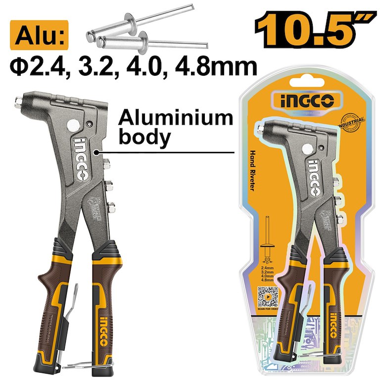 INGCO Klešta za popnitne 3.2-4.8 INDUSTRIAL HR105ID EK000717550