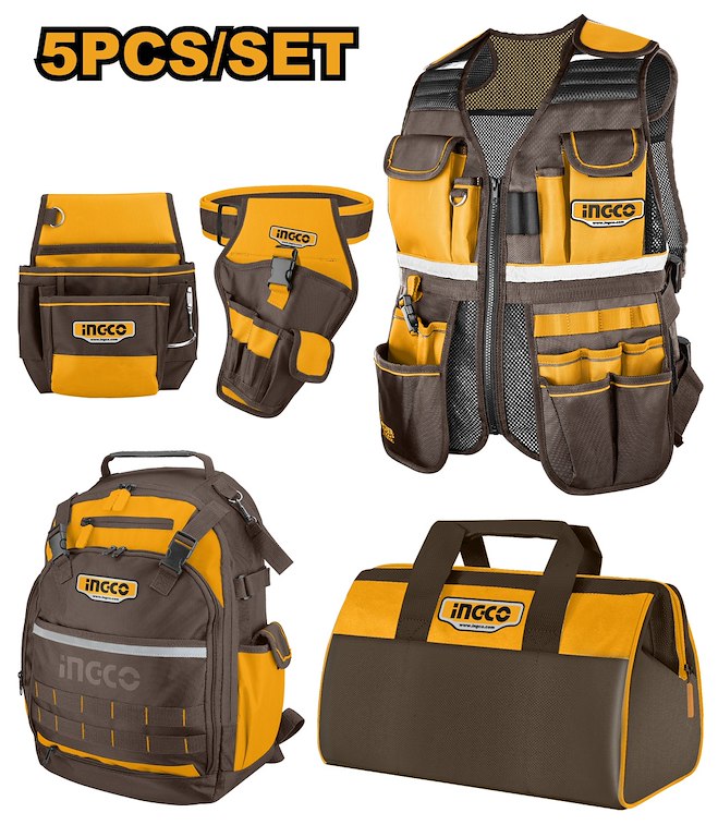 INGCO Set 5/1 (RANAC+TORBA+POJAS+PRSLUK) SUPER COS23090ID EK000720373