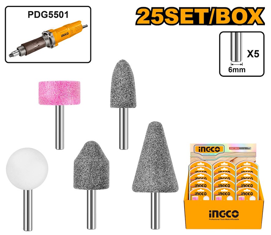 INGCO Pribor za brušenje 5 kom AKB0502ID EK000723182