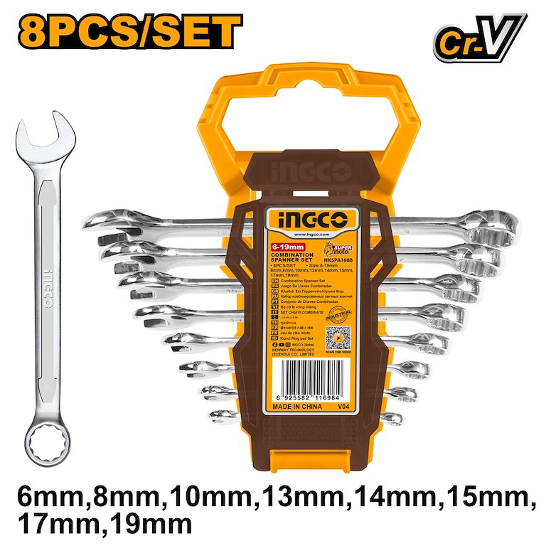 INGCO Set okasto-vilastih ključeva HKSPA1088-IID EK000716454
