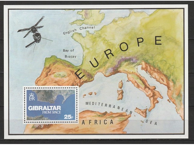 NASA Photo of the Straits of Gibraltar - 1978 - MNH