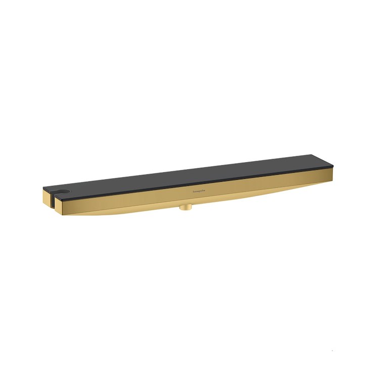 Hansgrohe Rainfinity Polished Gold Optic zidni priključak za tuš creva sa držačem ručnog tuša levo i policom 26843990ID EK000692285