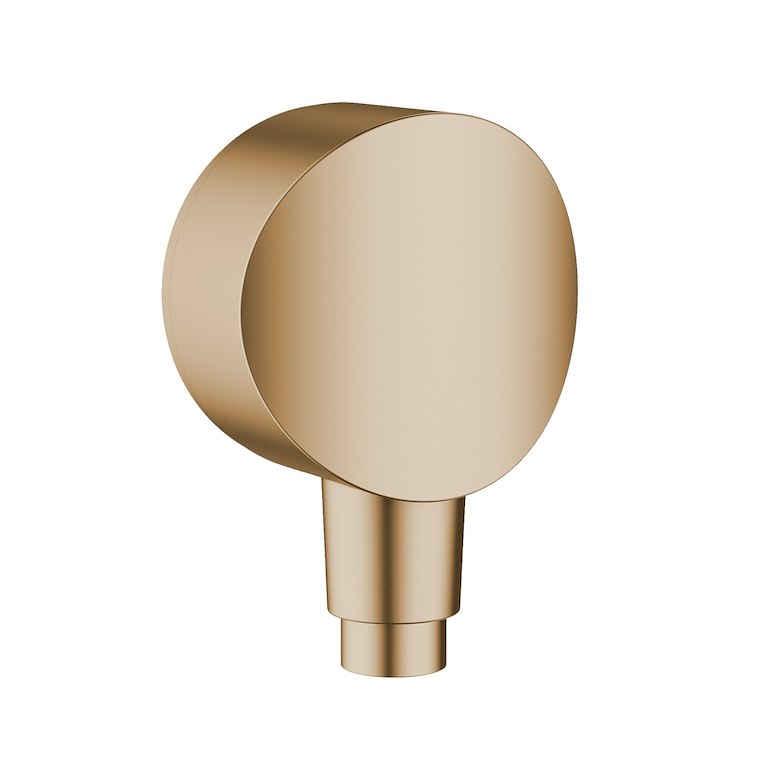 Hansgrohe FixFit Round Brushed Bronze priključak za crevo ručnog tuša sa nepovratnim ventilom i sintetičkim priključnim uglom 26453140ID EK000690008