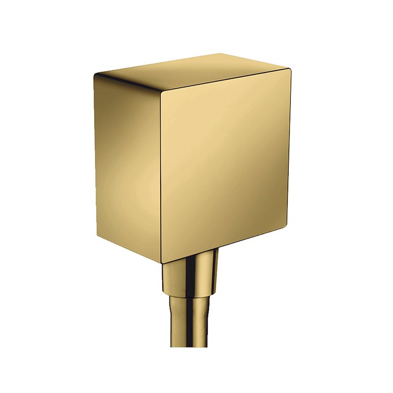 Hansgrohe FixFit Square Polished Gold Optic priključak za crevo ručnog tuša sa nepovratnim ventilom 26455990ID: EK000690024